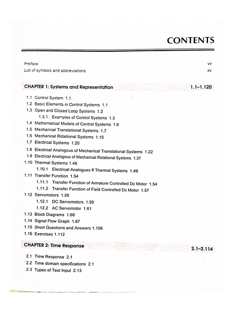 Control System Unit 1 | PDF