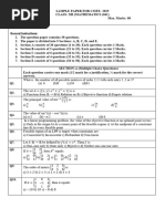 Maths Sample Paper Class 12 2025-26 | PDF | Matrix Theory | Functions And Mappings