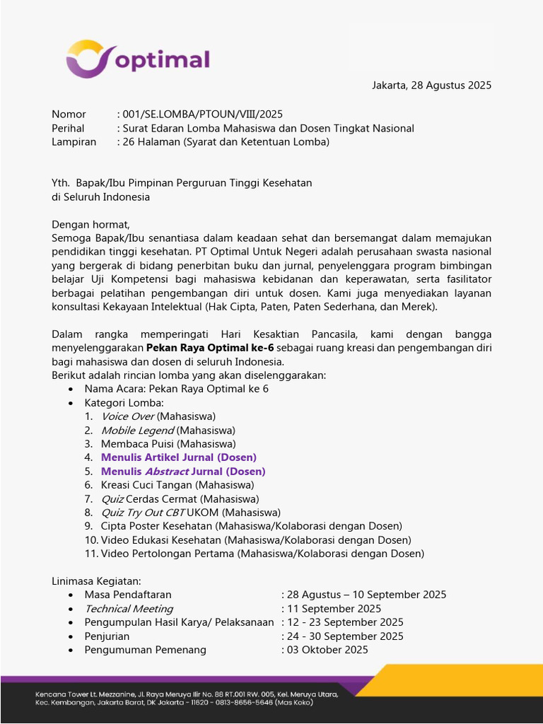 Lomba Voice Over 2025 untuk Mahasiswa | PDF