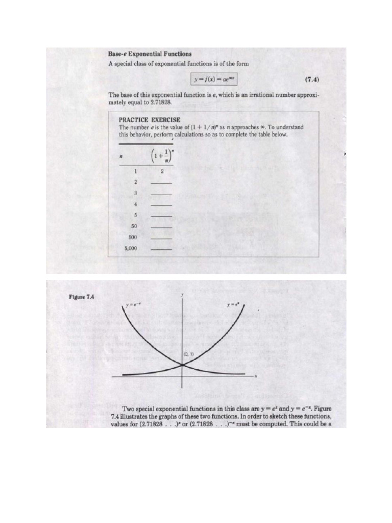 Lec-13 Base e Exponential Functions | PDF