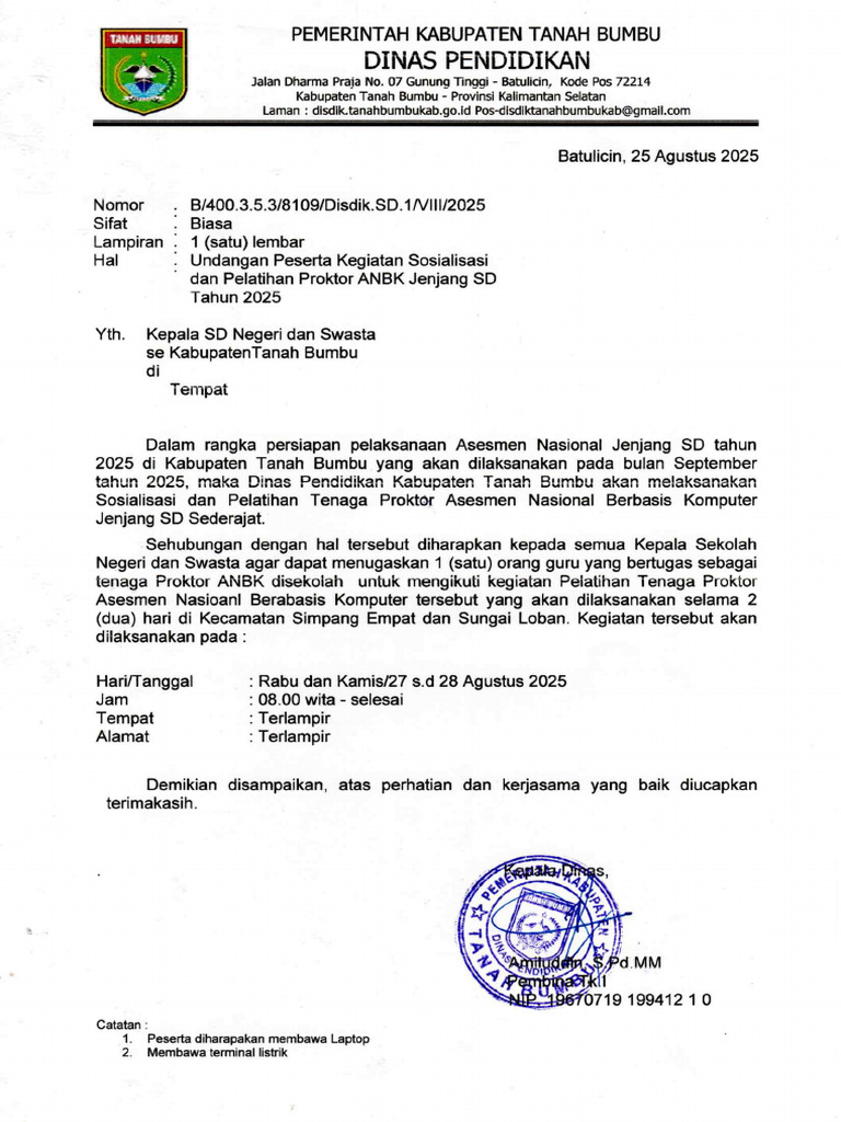 Undangan Proktor | PDF