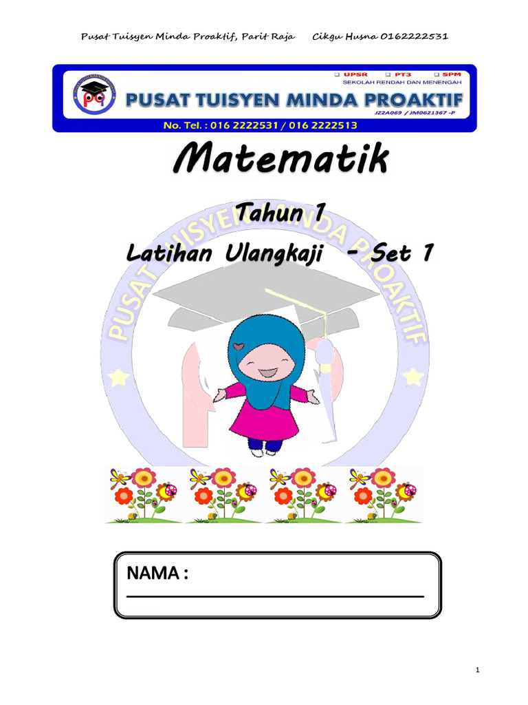 Latihan Ulangkaji Math Tahun 1 Set 1 | PDF