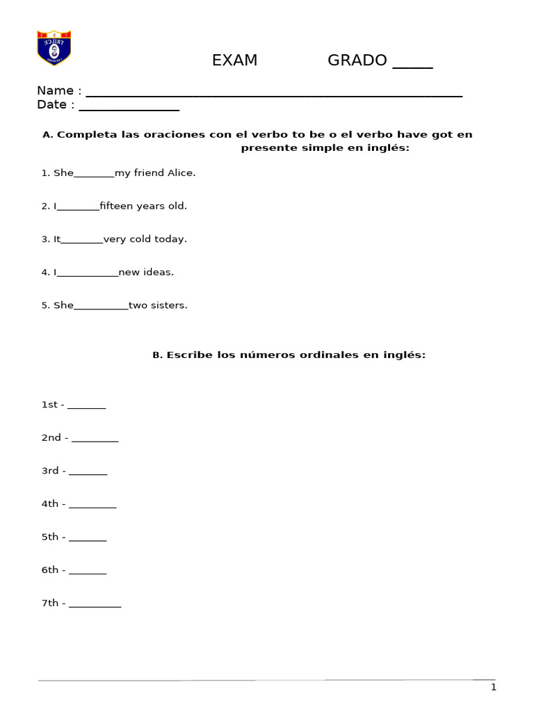 EXAM 1°,2° | PDF