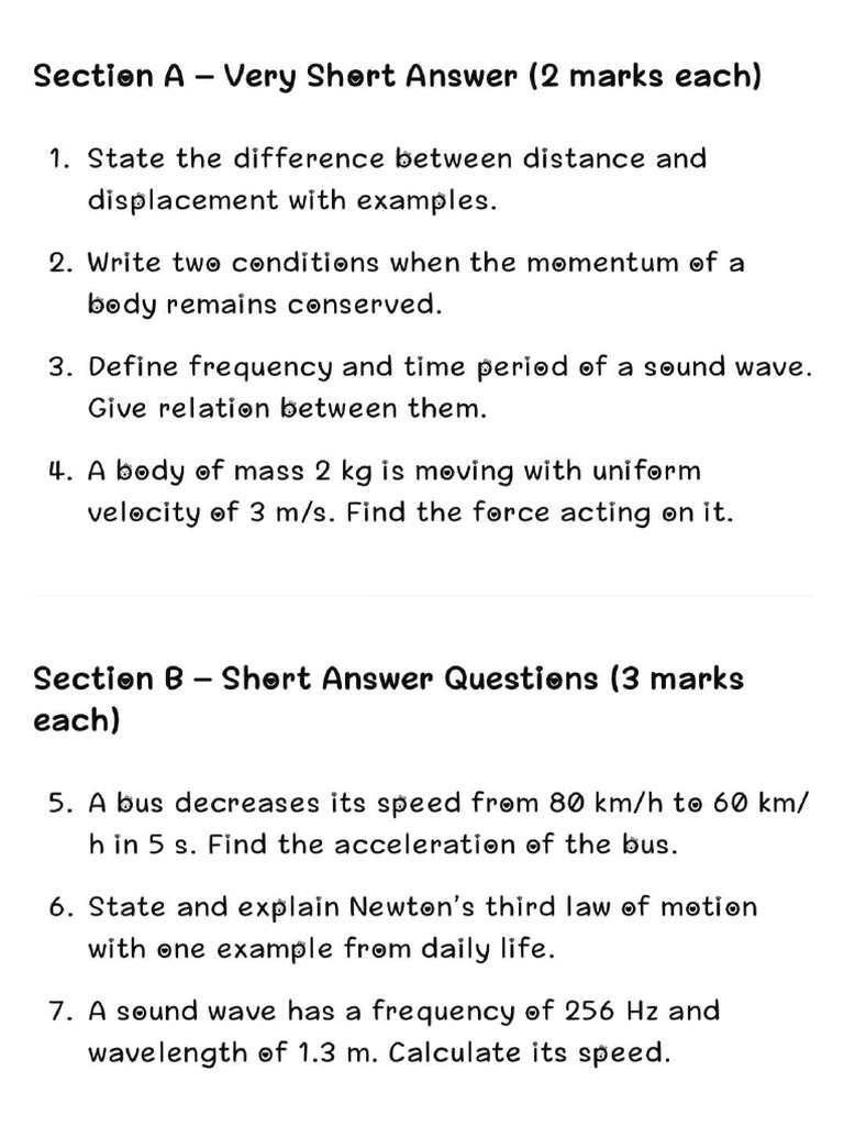 Physics Worksheet | PDF