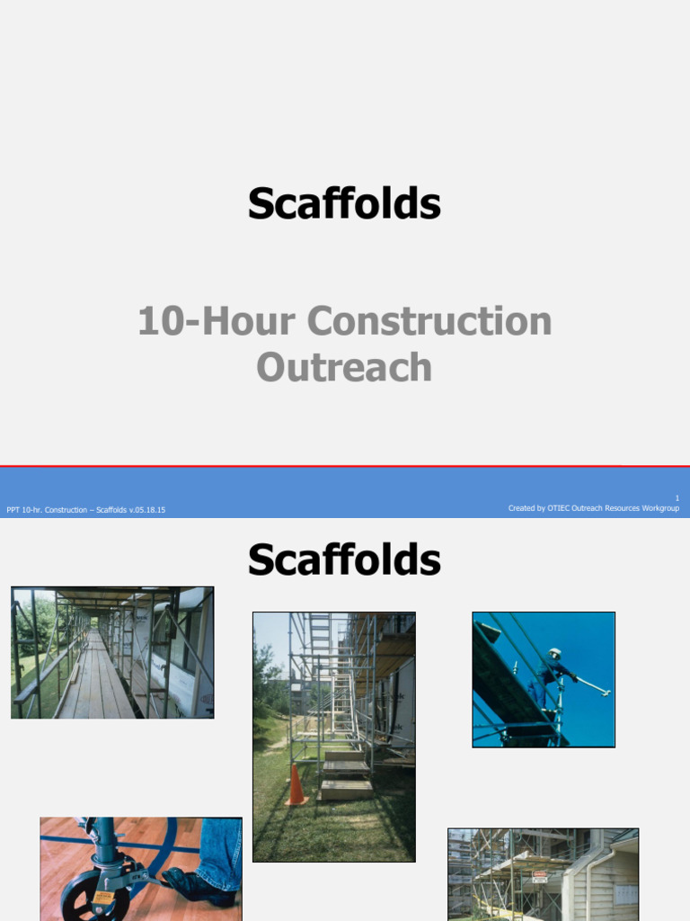Scaffold Safety Training Overview | PDF | Occupational Safety And ...