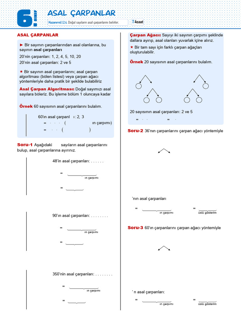 Asal Çarpanlar | PDF