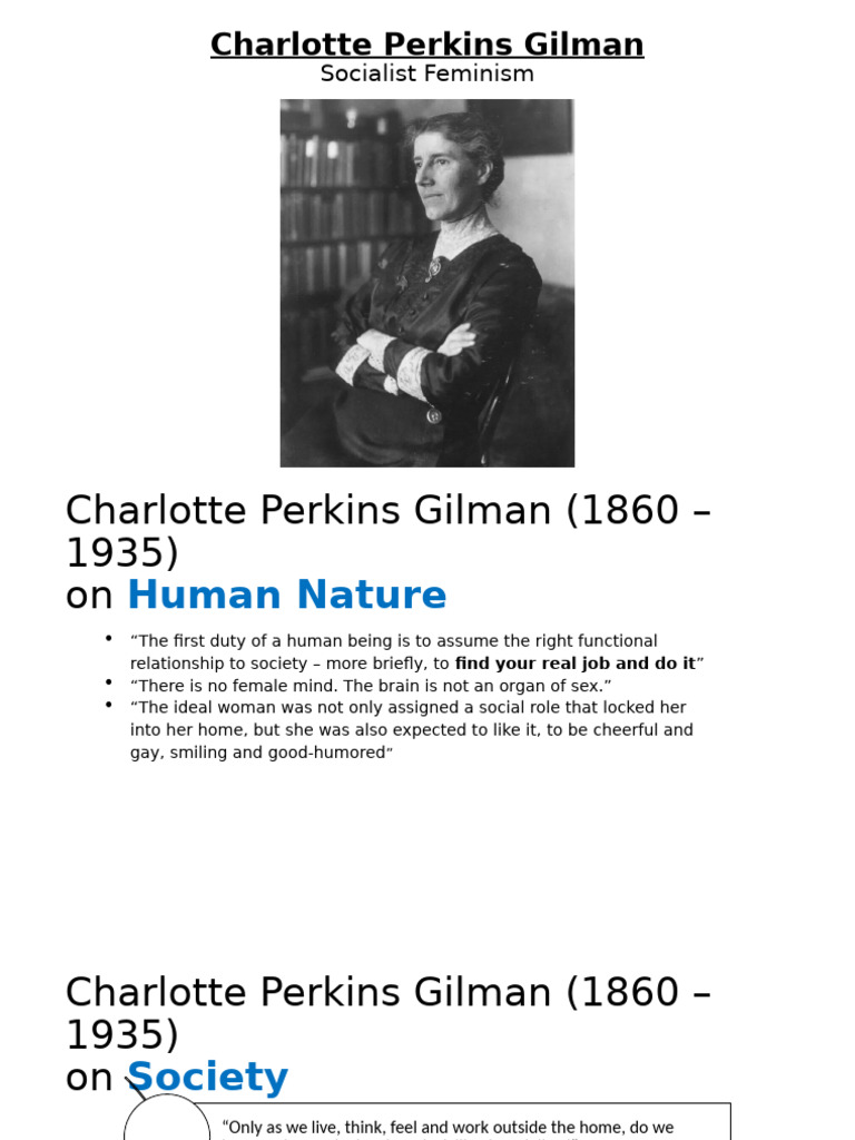 Gilman's Insights on Feminism and Society | PDF | Feminism | Gender Studies