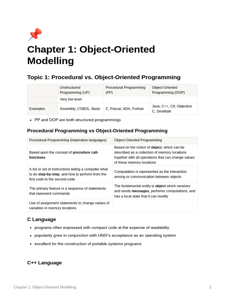 Chapter 1 Object-Oriented Modelling | PDF | Inheritance (Object Oriented Programming) | Class ...