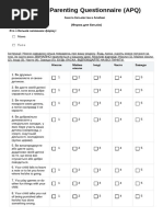 Alabama Parenting Questionnaire Overview | PDF | Punishments | Parenting