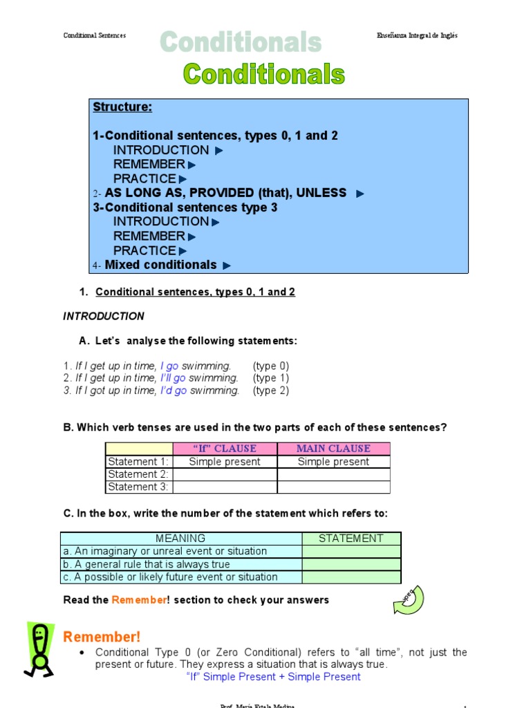 Conditional Sentences | PDF | Linguistic Typology | Rules