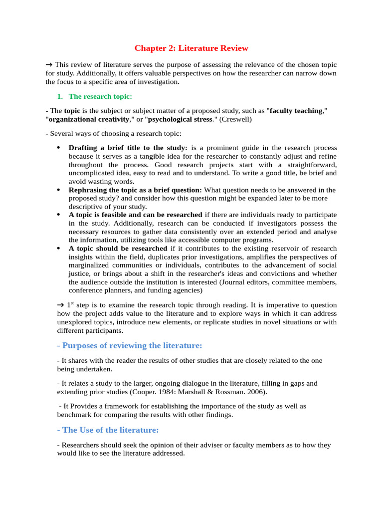 Chapter 2: Literature Review Insights | PDF | Quantitative Research ...