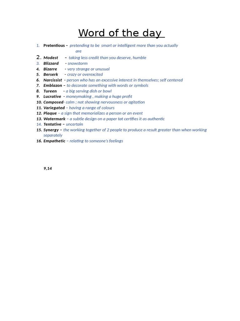 Word of The Day | PDF