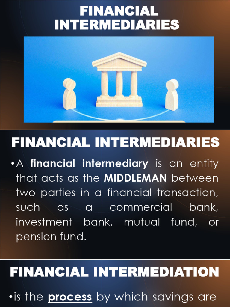 Types of Financial Intermediaries Explained | PDF | Banks | Savings And ...