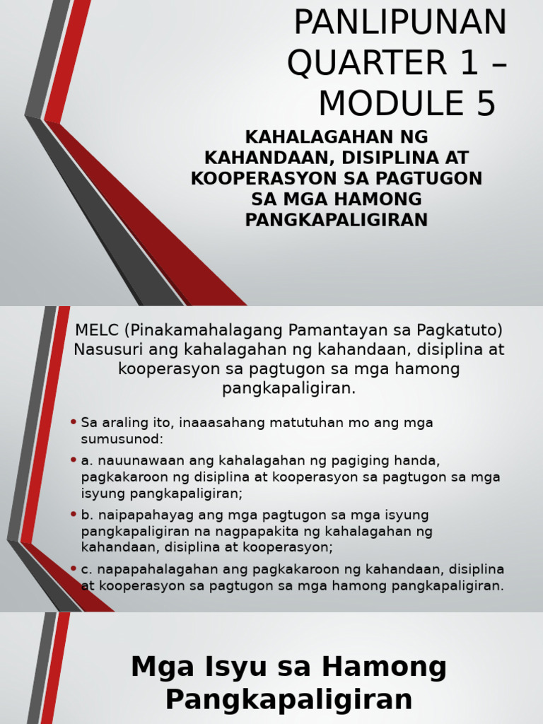 Araling Panlipunan Quarter 1 - Module 5 | PDF