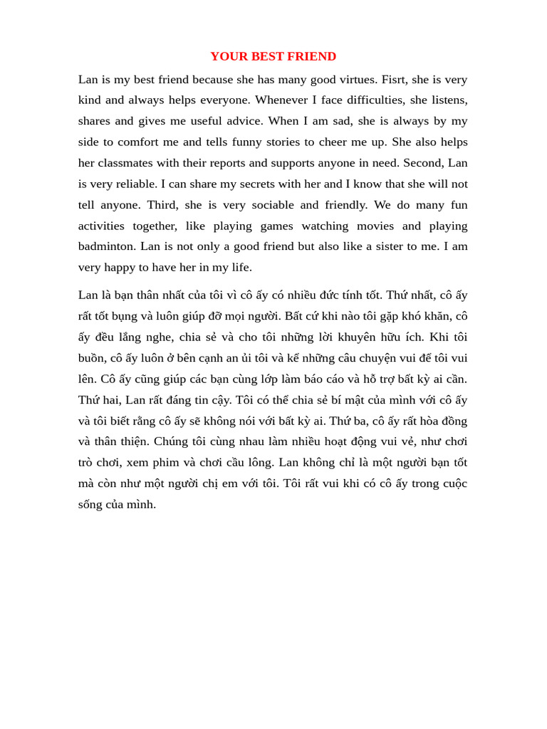 Your Best Friend | PDF