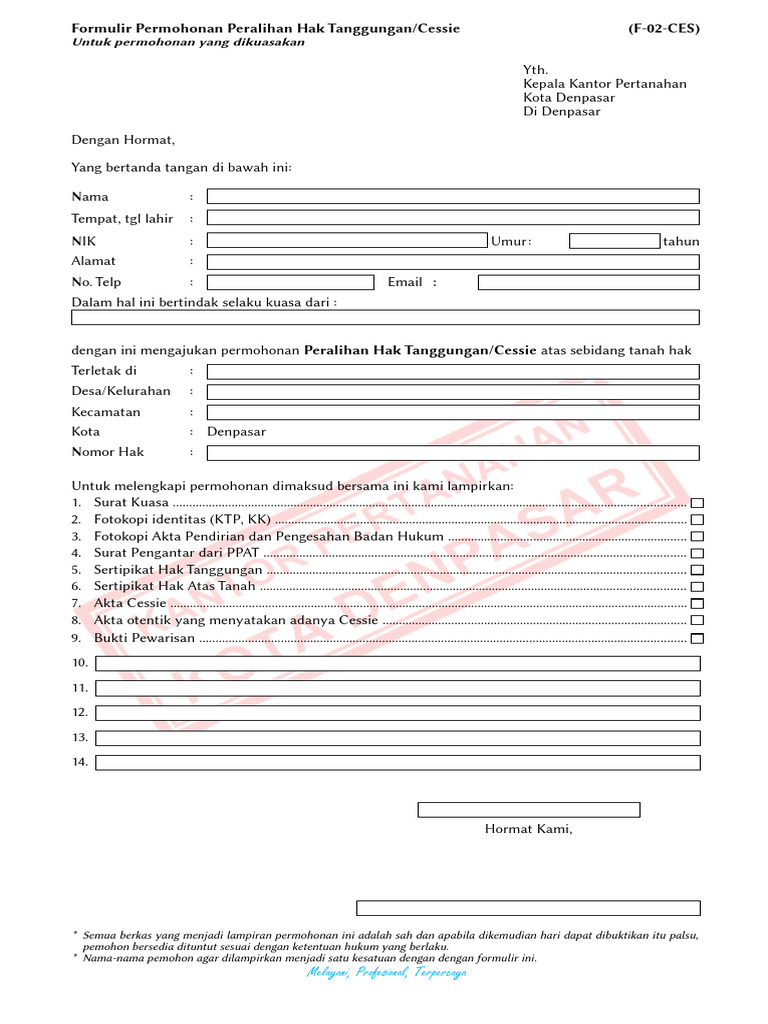 CESSIE_PEMOHON_KUASA | PDF