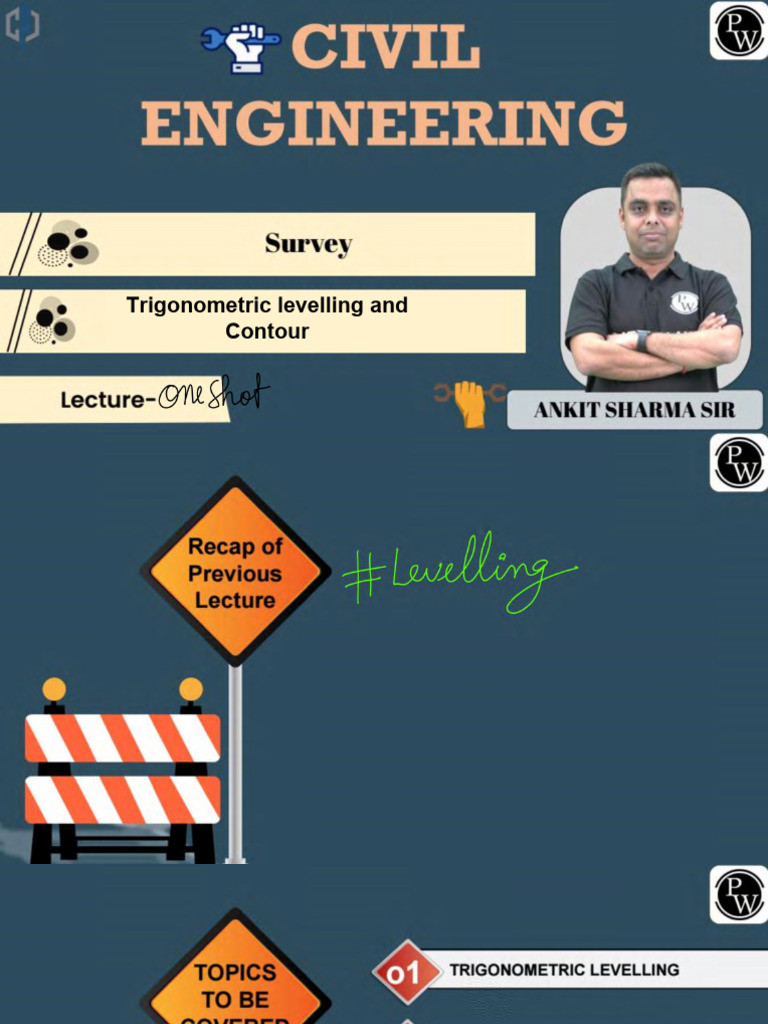 Trigonometric Levelling and Contour _ Class Notes | PDF