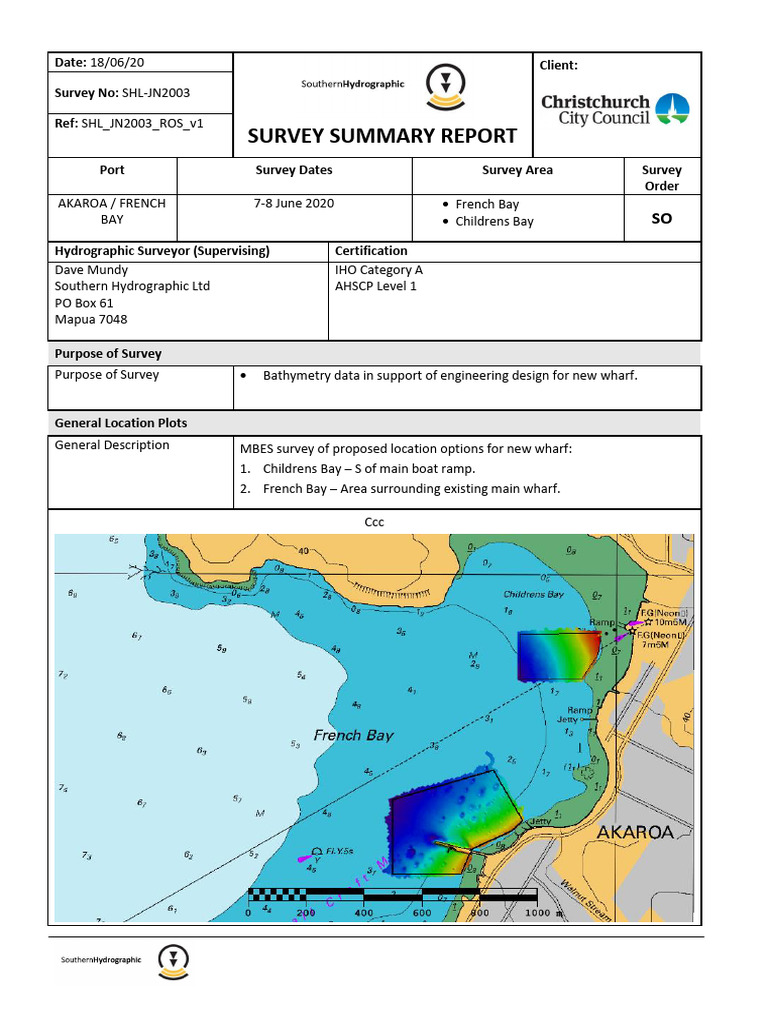 Akaroa Hydrographic Survey June 2020 | PDF | Surveying | Navigation