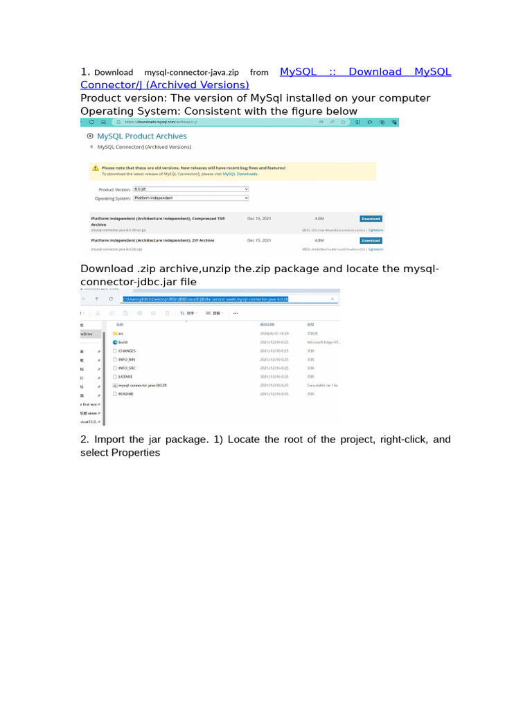 MySQL JDBC Setup Guide for Java | PDF