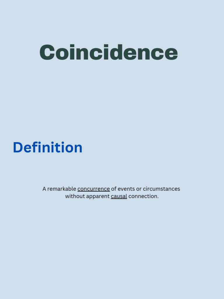 Understanding Coincidences and Examples | PDF