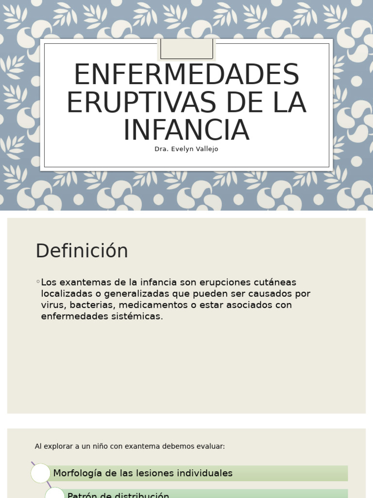 Enfermedades Eruptivas Infantiles | PDF | Sarampión | Medicina
