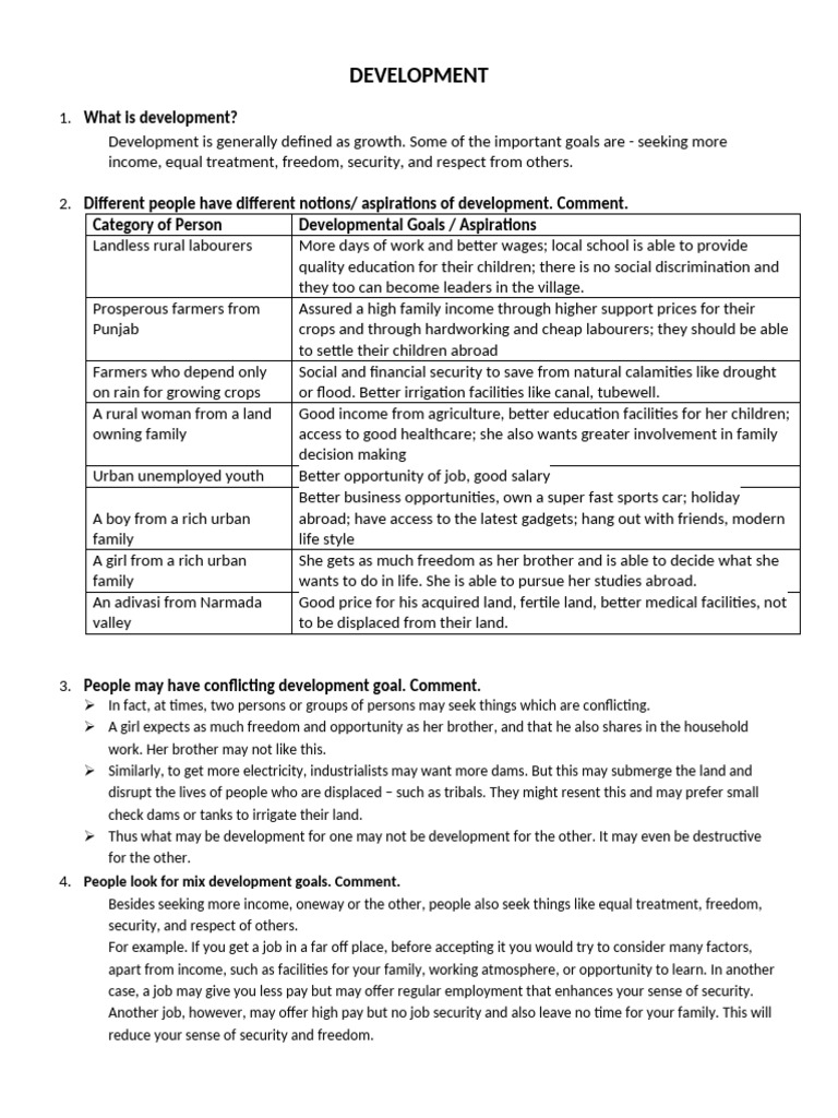 Understanding Development Goals and Metrics | PDF | Body Mass Index ...