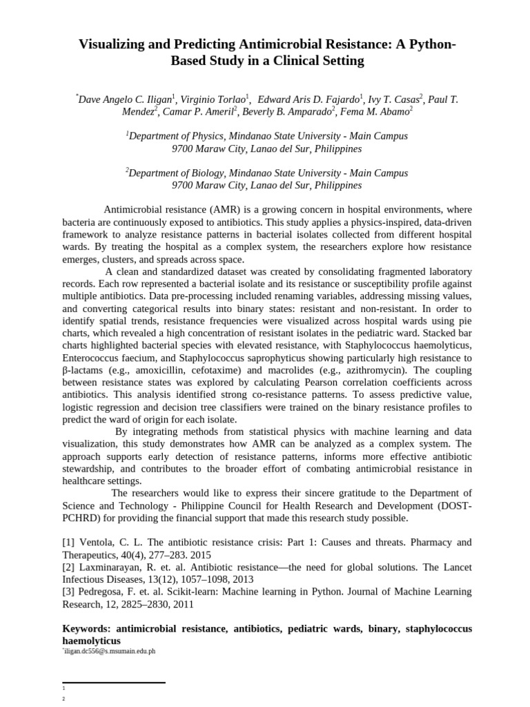 Revised - Amr Project | PDF | Antimicrobial Resistance