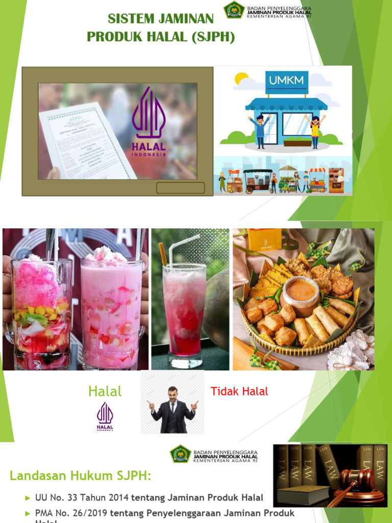 Materi Sistem Jaminan Produk Halal (SJPH) | PDF