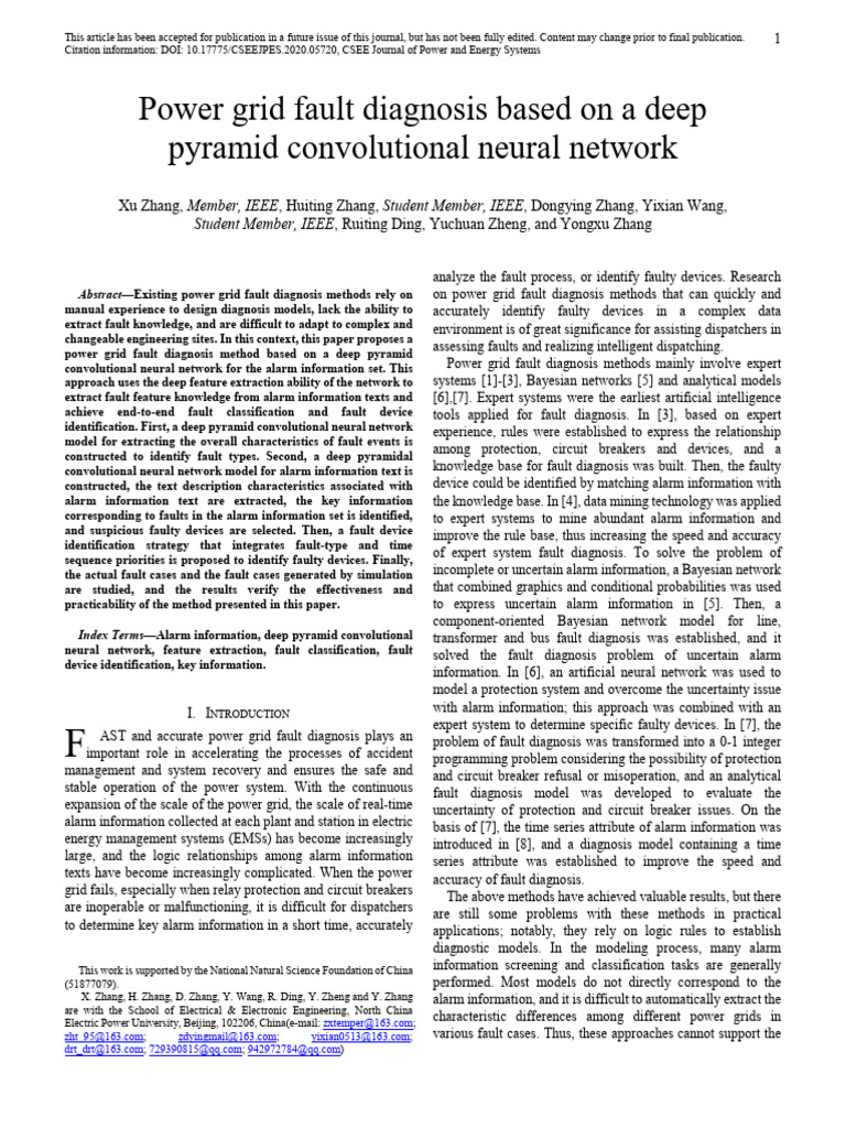 Deep Learning for Power Grid Fault Diagnosis | PDF | Applied Mathematics