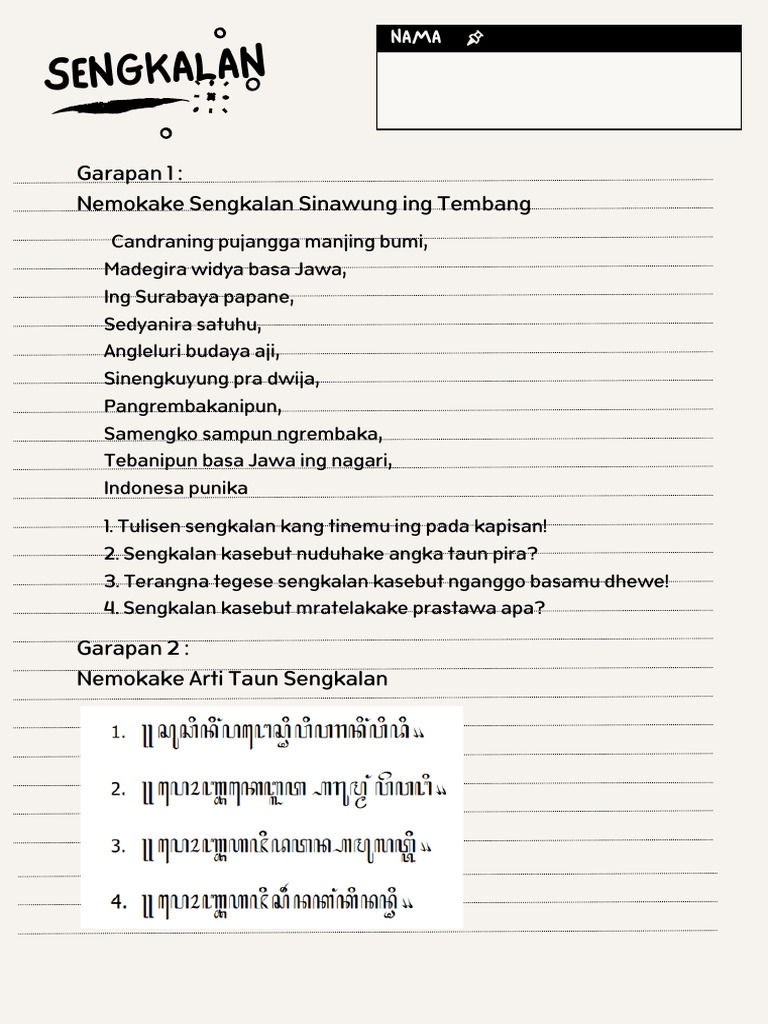 LKPD Sengkalan | PDF