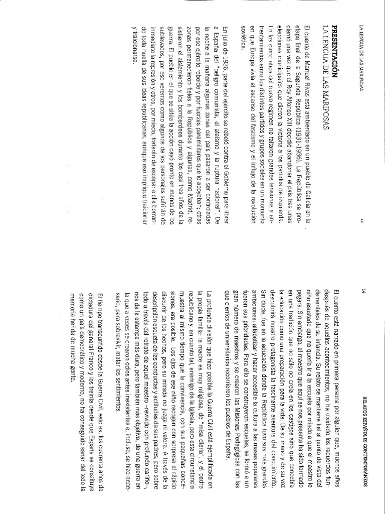 La Lengua de Las Mariposas | PDF