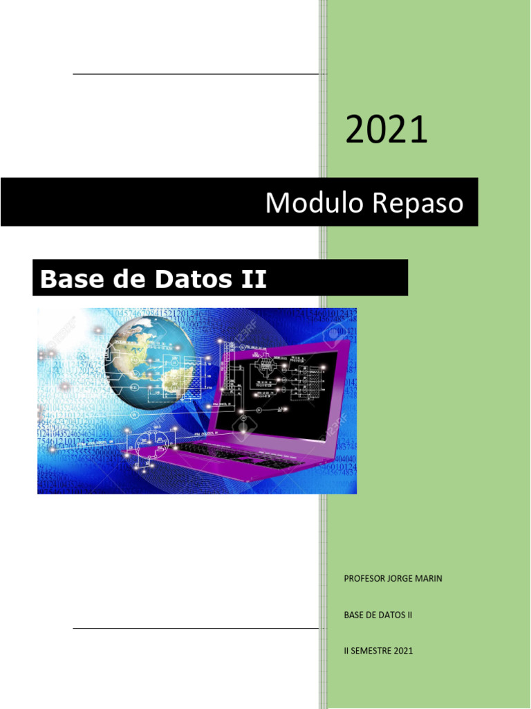 Clase 1 Base de Datos, Modulo de Repaso. | PDF | Bases de datos | Base de datos relacional