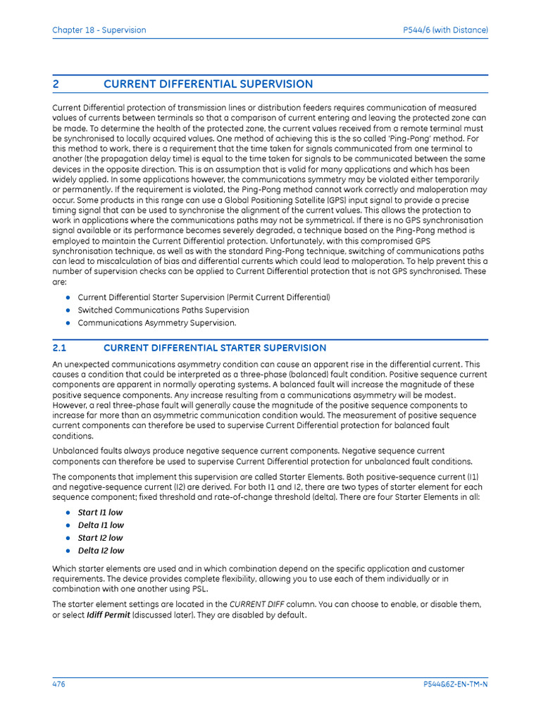 Current Differential Supervision | PDF | Global Positioning System | Synchronization