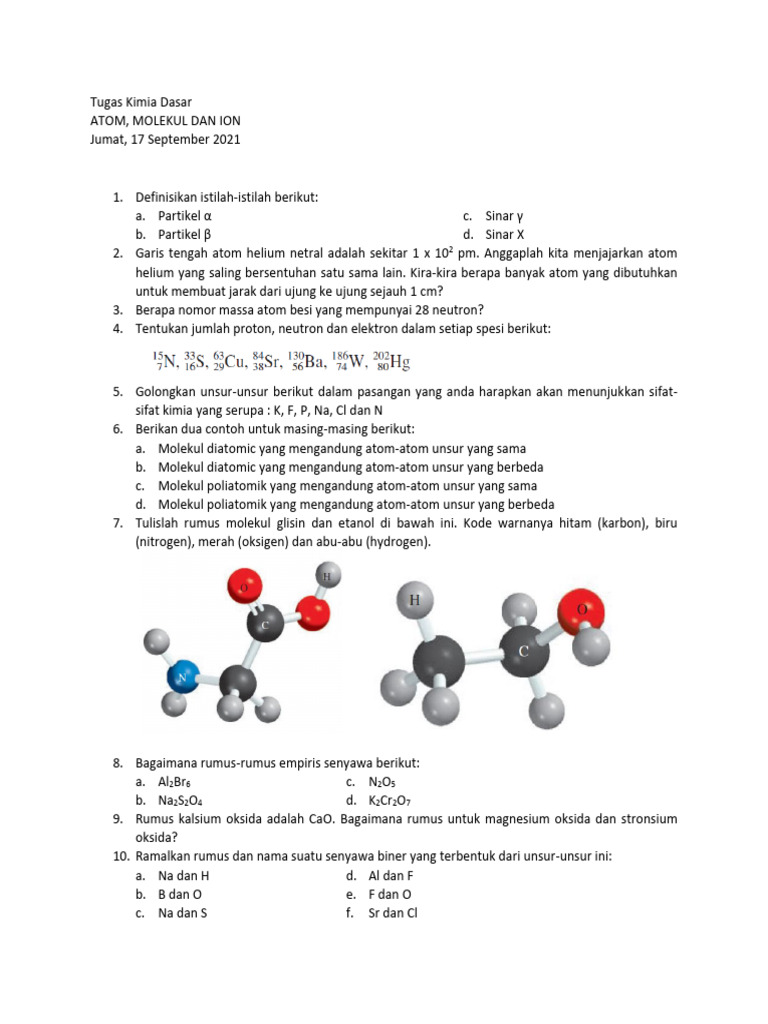 2-Atom, Molekul Dan Ion Tugas | PDF