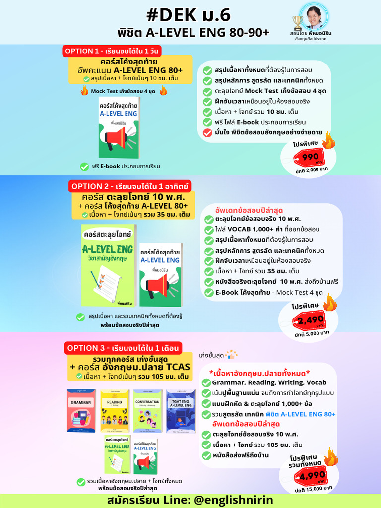 A-level Eng ปี 66 - Eng Nirin | PDF