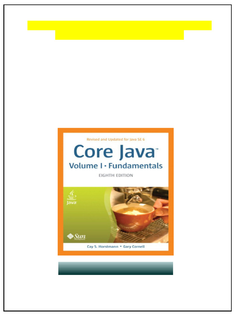 Core Java Volume 1 Fundamentals 8th ed Edition Horstmann newest edition ...
