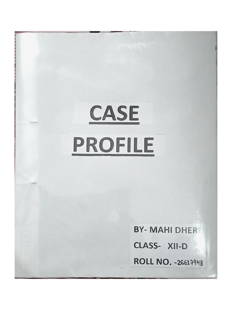 Sample Case Profile On ADHD | PDF