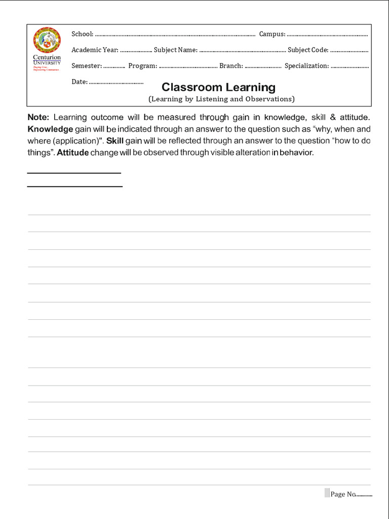 Learning Outcomes and Techniques Summary | PDF