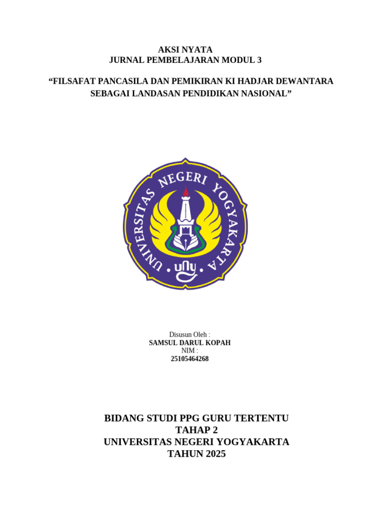 Samsul Darul Kopah - 25105464268 - Filsafat Pancasila | PDF