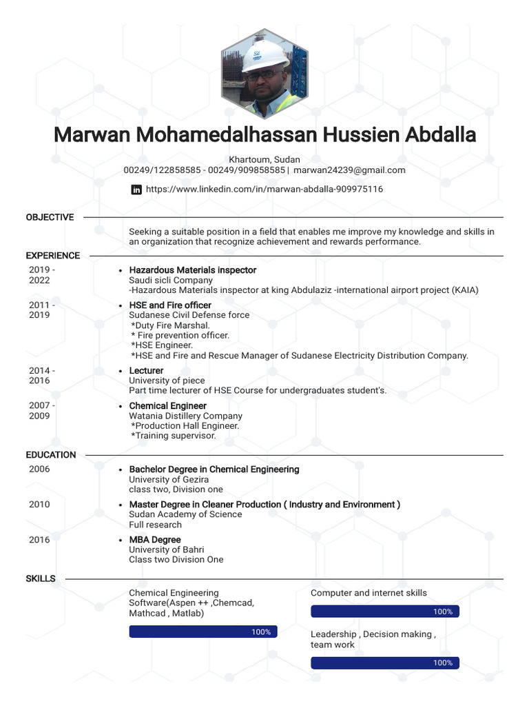 CV 2023 | PDF | Workplace | Safety