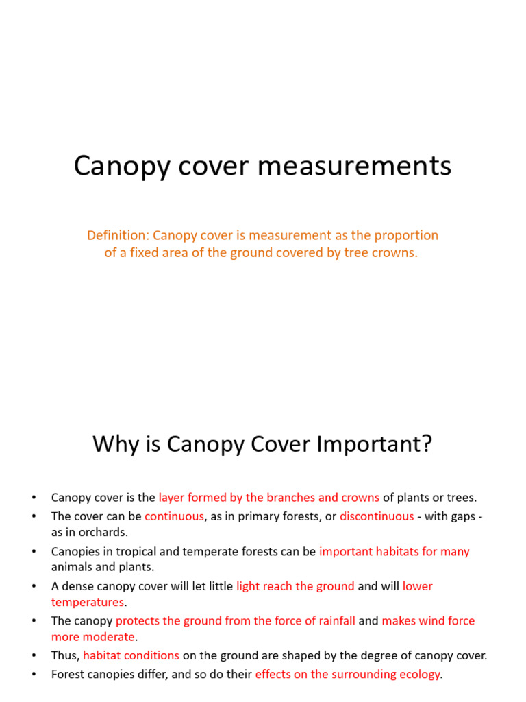 Canopy Cover Measurement Techniques | PDF | Forests | Earth Sciences