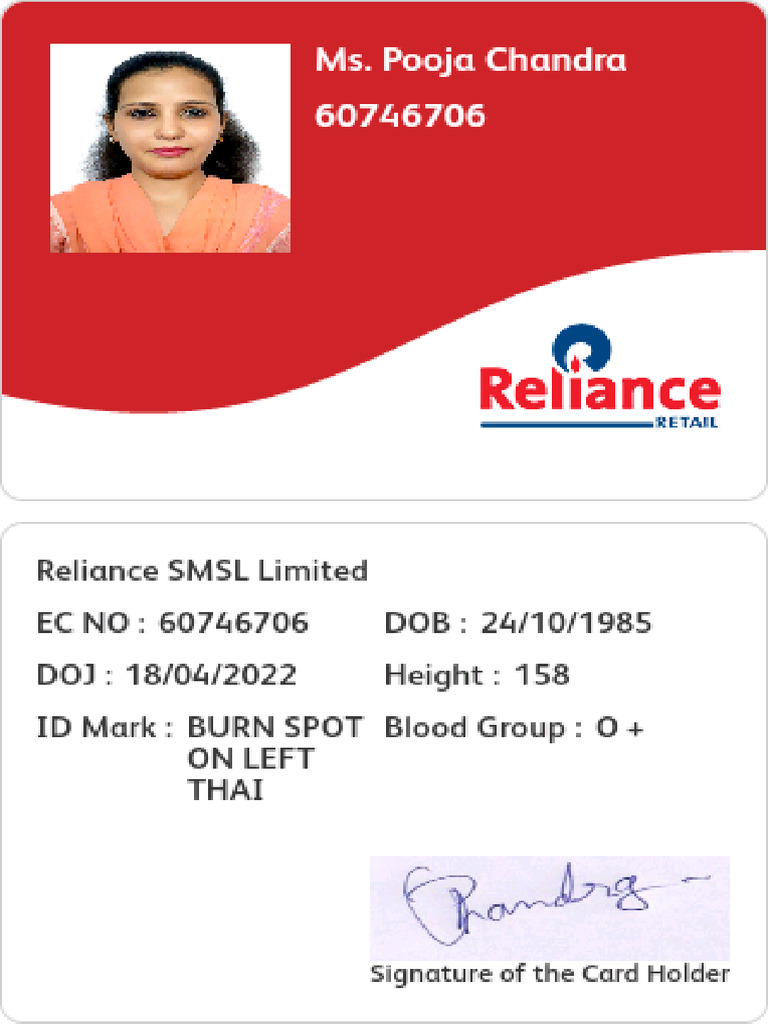 Reliance ID | PDF