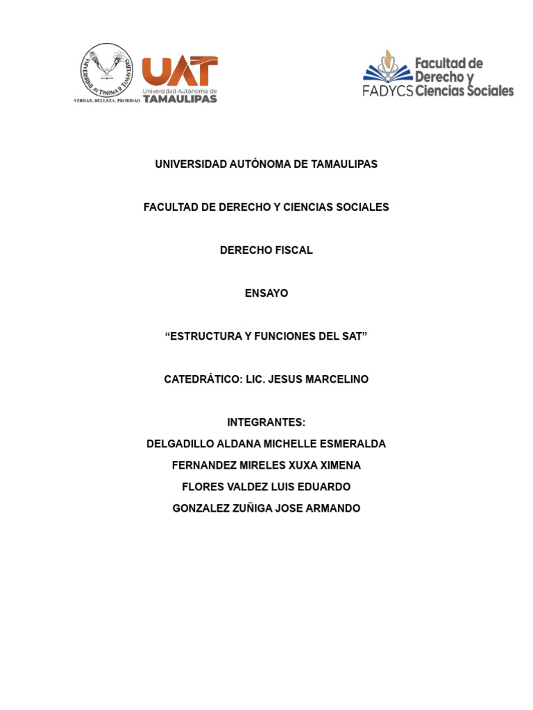 Estructura y Funciones del SAT en México | PDF | Gobierno