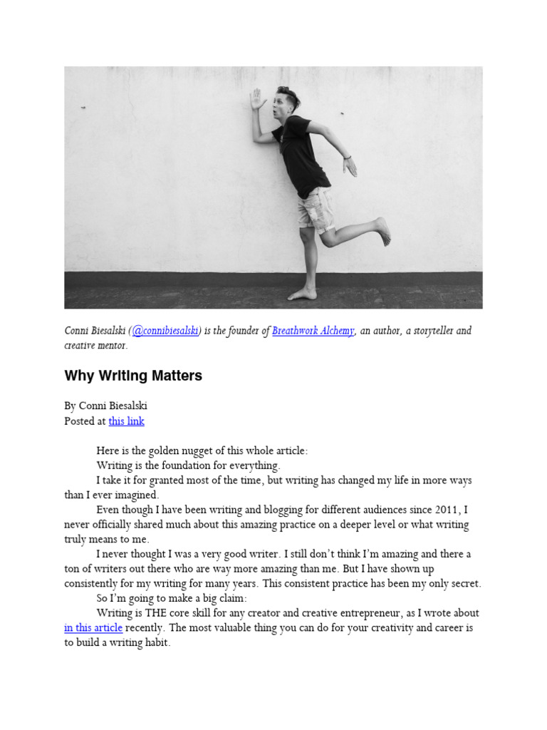 Why Writing Matters | PDF | Thought | Consciousness