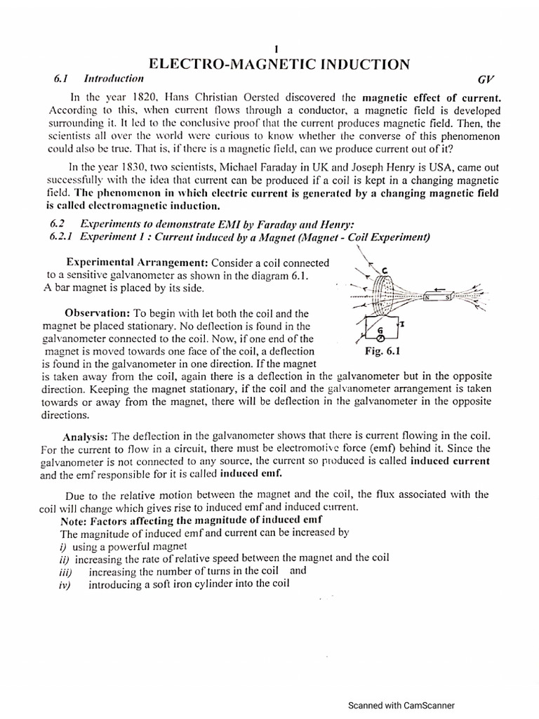 Electromagnetic Induction 1 | PDF