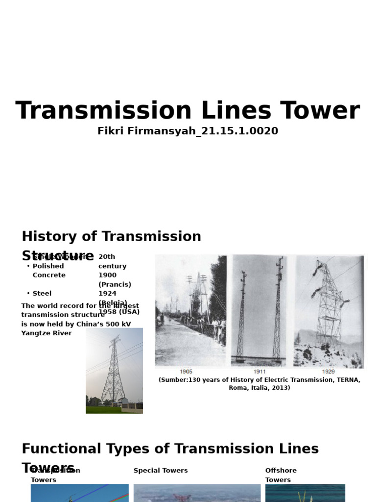 Transmission Lines Tower Overview | PDF