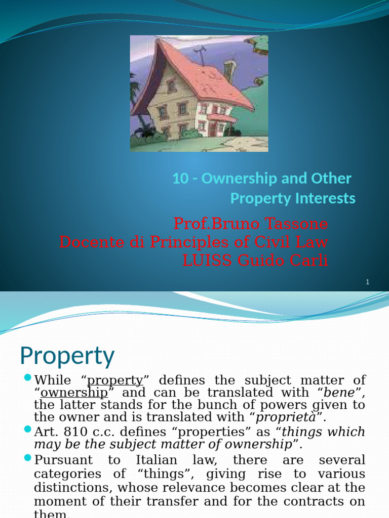 10 - Ownership and Other Property Interests | PDF | Ownership | Property