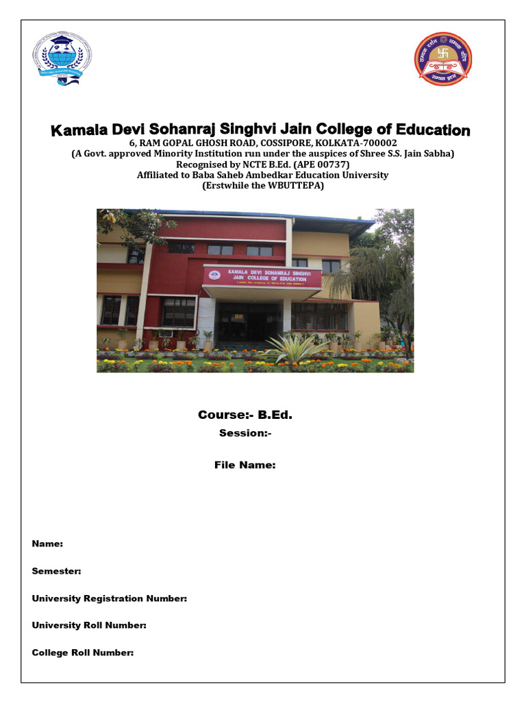 Format For File Cover Page New | PDF