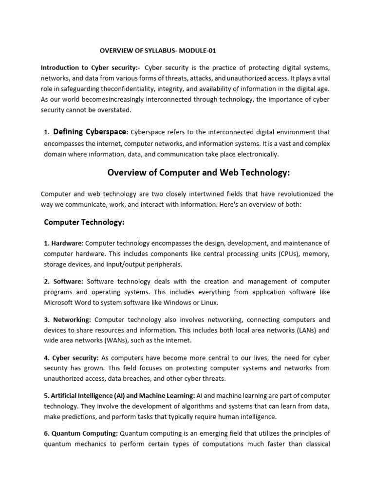 Final Bcom Cyber Security Notes | PDF | World Wide Web | Internet & Web