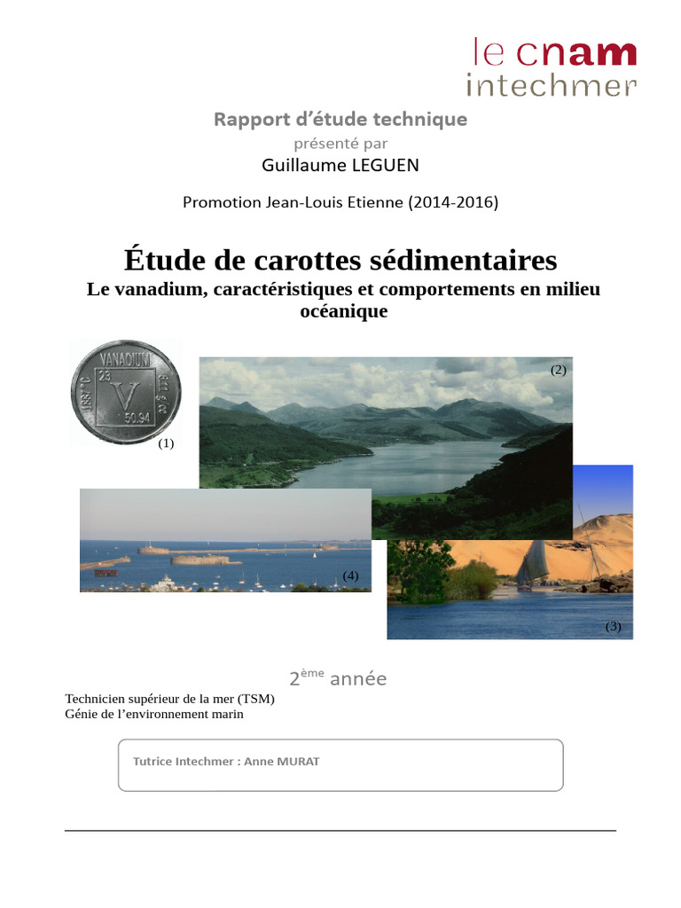 Géochimie du vanadium en milieu océanique | PDF | Substances chimiques ...